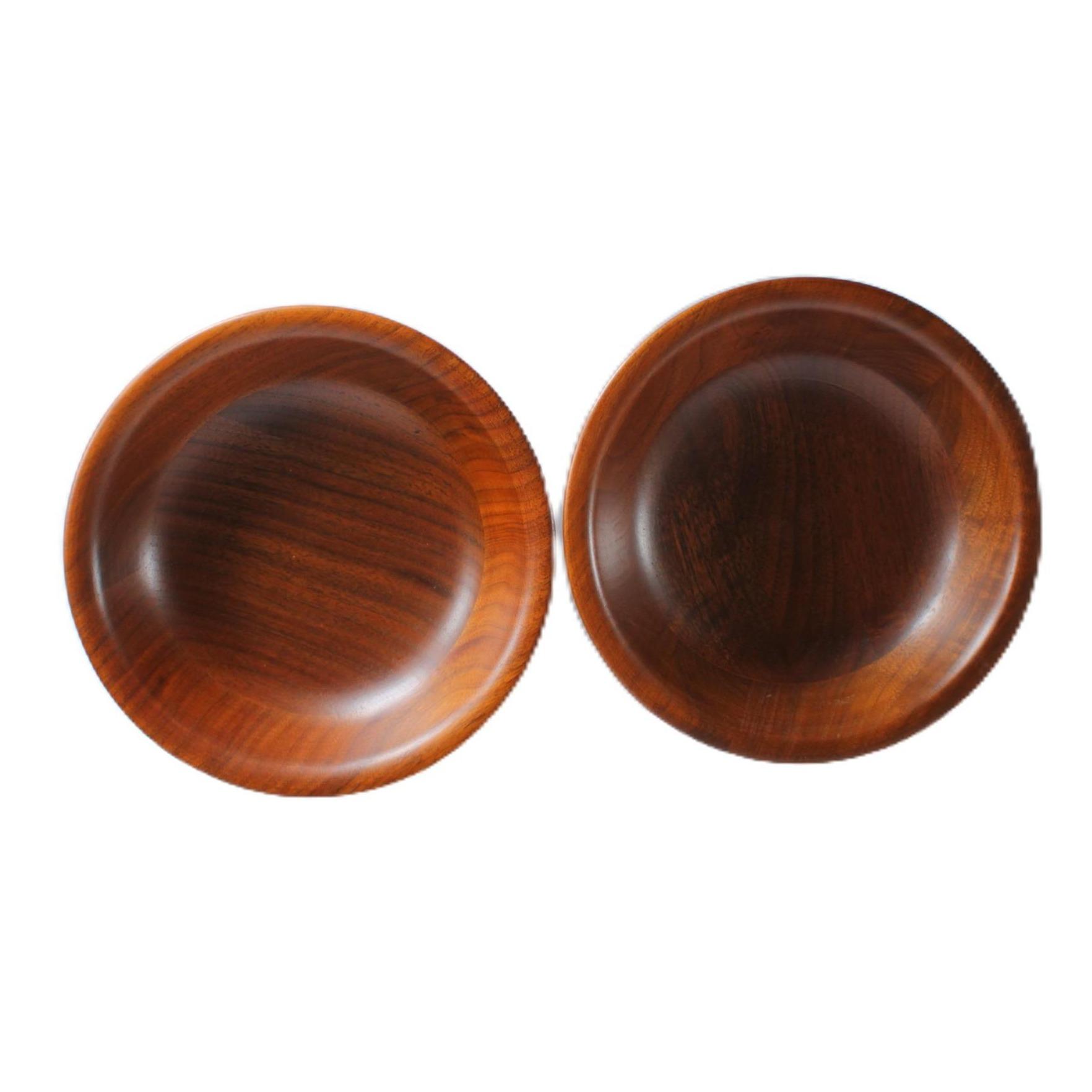 2 Solid Walnut Snack Nut Bowls 7" Krauss Furniture Amana Colony, Iowa