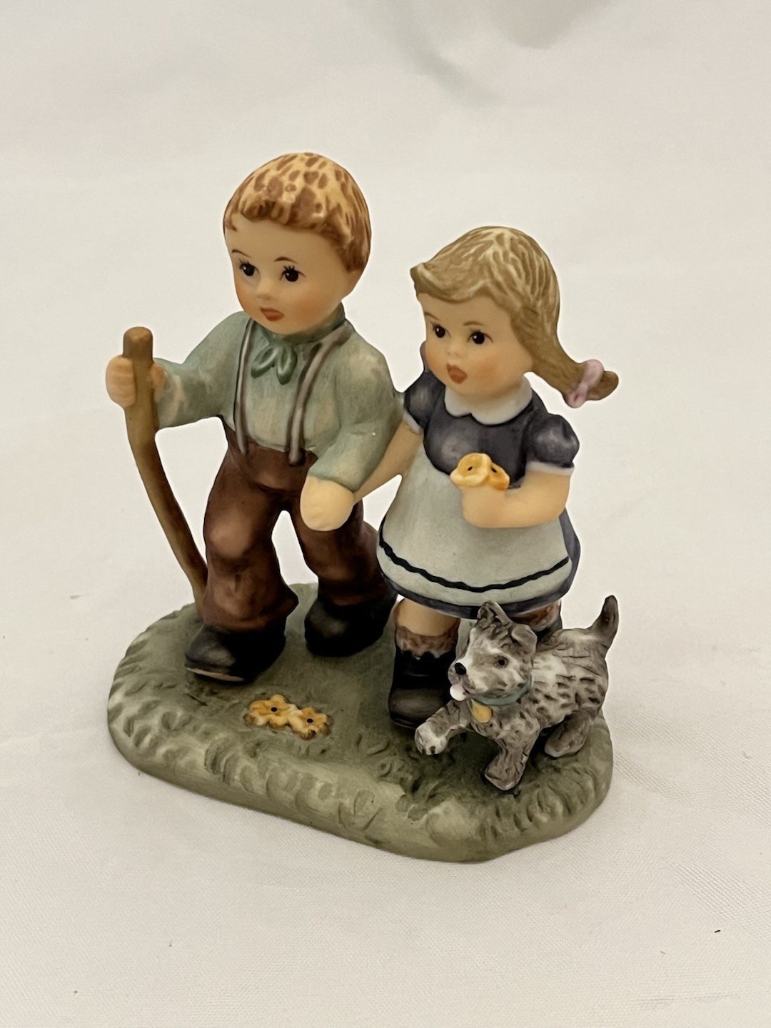 Goebel 2002 - Berta Hummel Figurine "Taking A Walk" w/ Dog Figurine BH ...