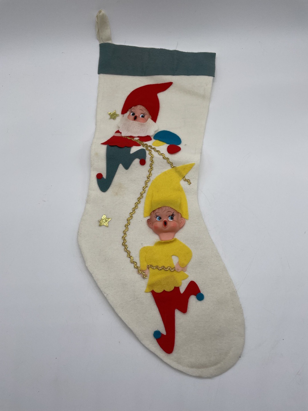 Vintage Pixie Elf Stocking