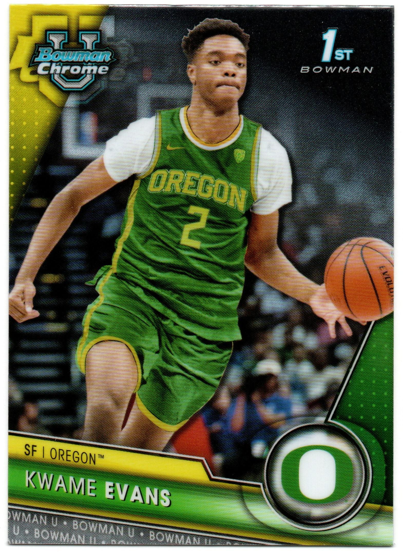 2024 Bowman Chrome U #66 Kwame Evans 1st Bowman - Oregon