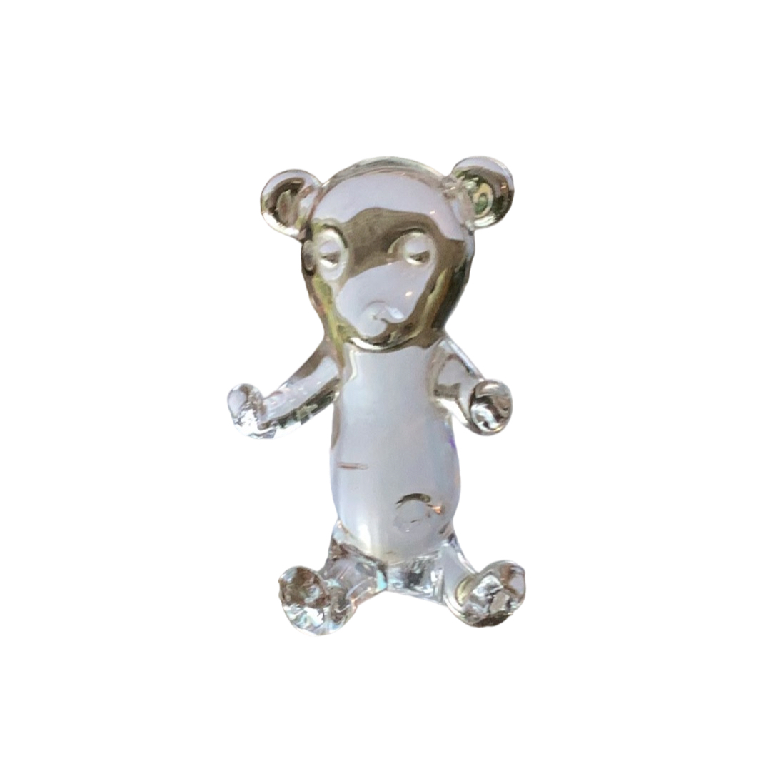 Derpy Glass Bear With Belly Button
