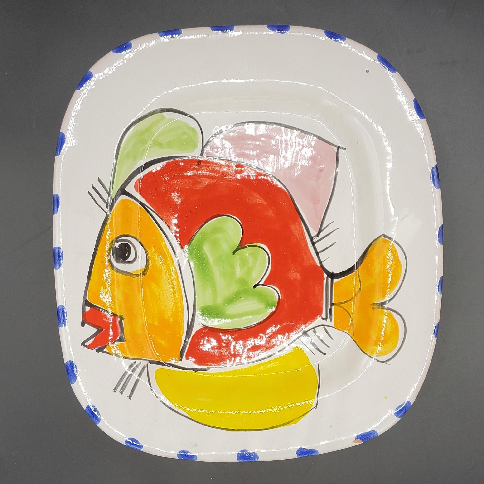 Italian Pottery Fish Plate, La Musa Style
