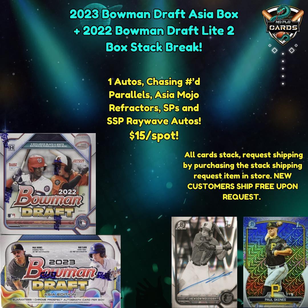 2023 Bowman Draft Asia Box + 2022 Bowman Draft Lite 2 Box Stack Rip ...
