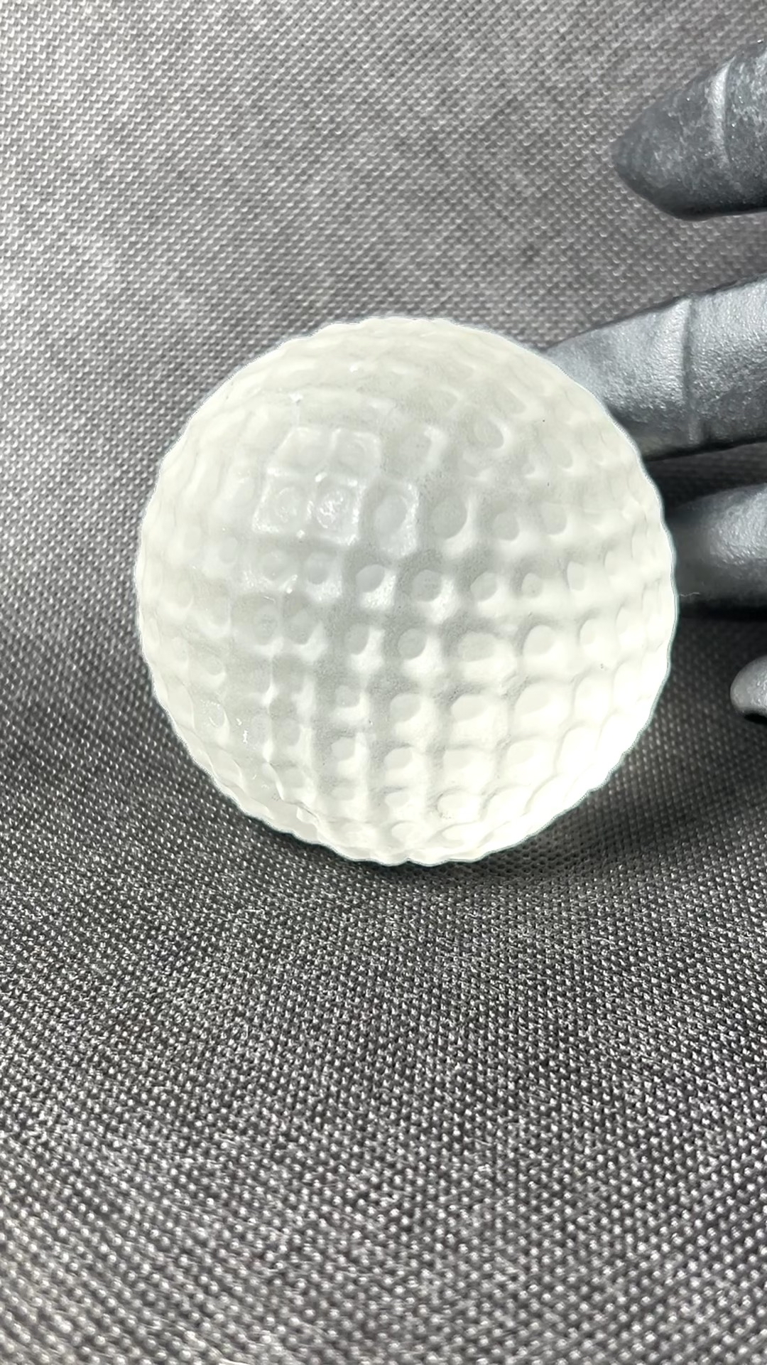 Satin Frosted Square Dimpled Moon Or Golf Ball Art Glass Paperweight. 2 ...
