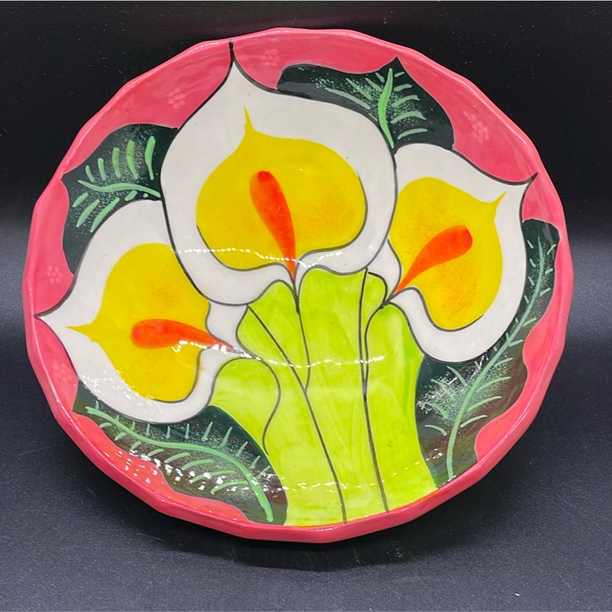 Handmade Pottery Calla Lily Glaze Glows