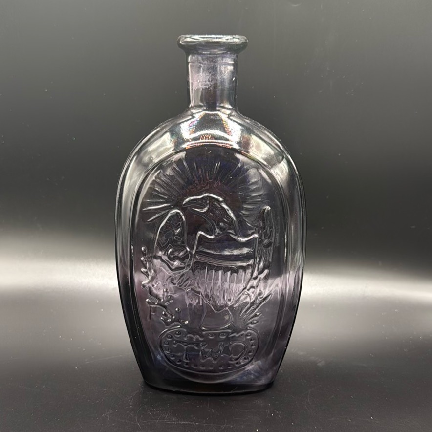 Amethyst Unmarked Eagle And Franklin Bottle
