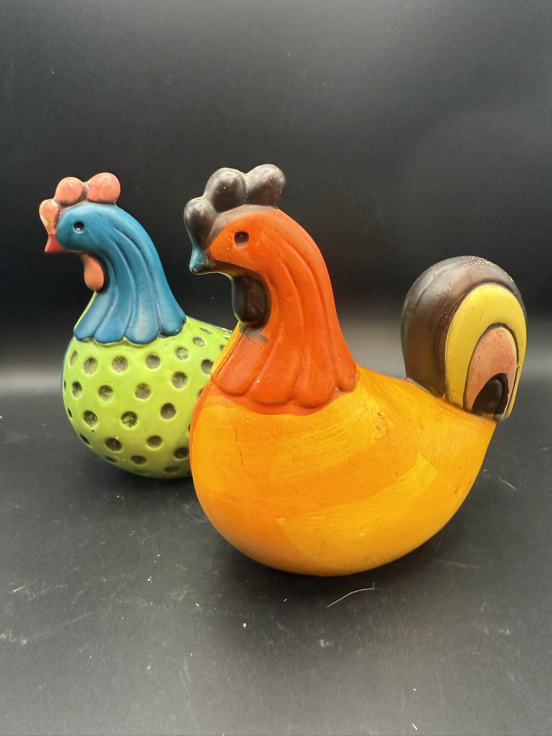 Vintage MCM Ardco Fine Quality Ceramic Roosters