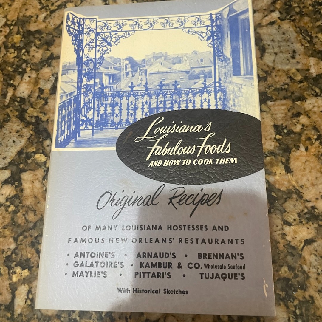 Vintage New Orleans Famous Restaurants Cookbook