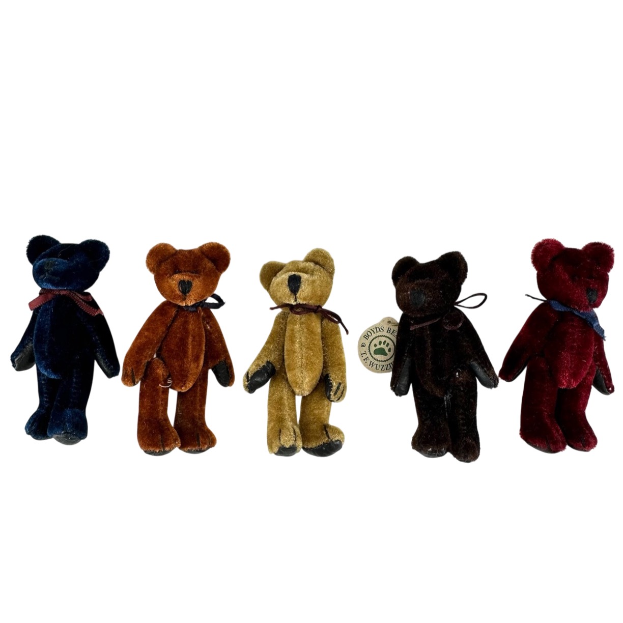 Set 5 Boyd’s Bears Velvet Bear TF Wuzzies