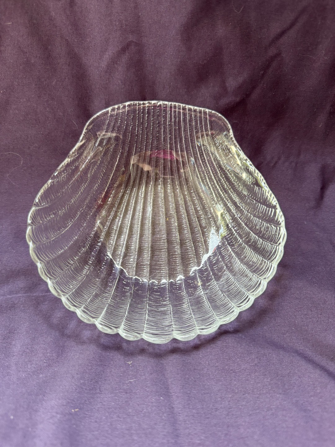 GLASS SHELL DISH