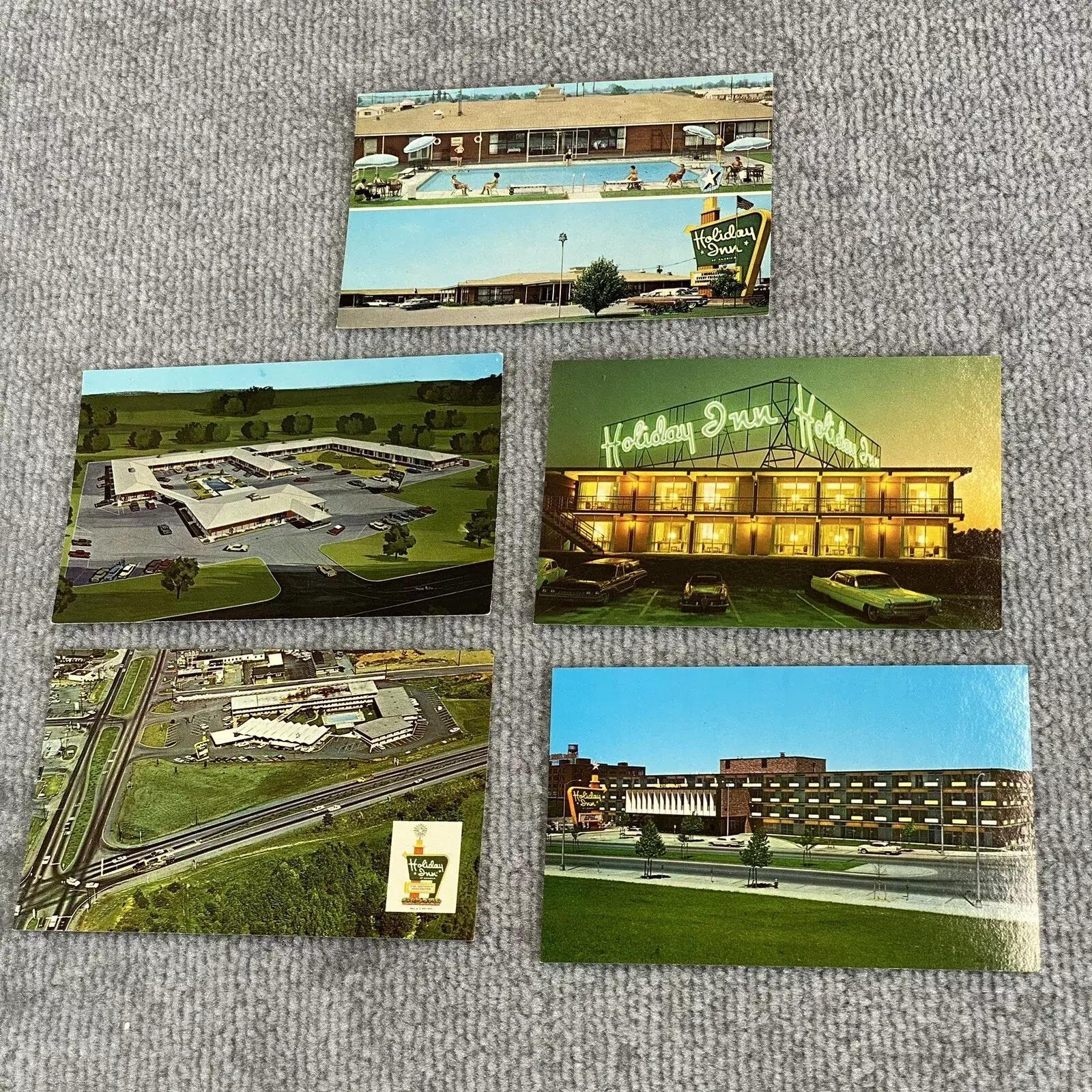 Vintage Postcard Holiday Inn Hotel Lot of 5 Photographs Standard Coast ...