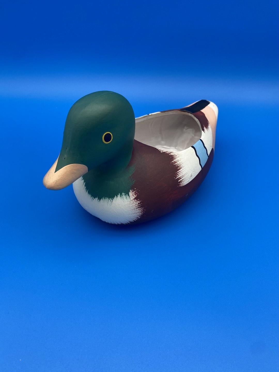 Teleflora Hand-Painted Ceramic Mallard Duck Planter