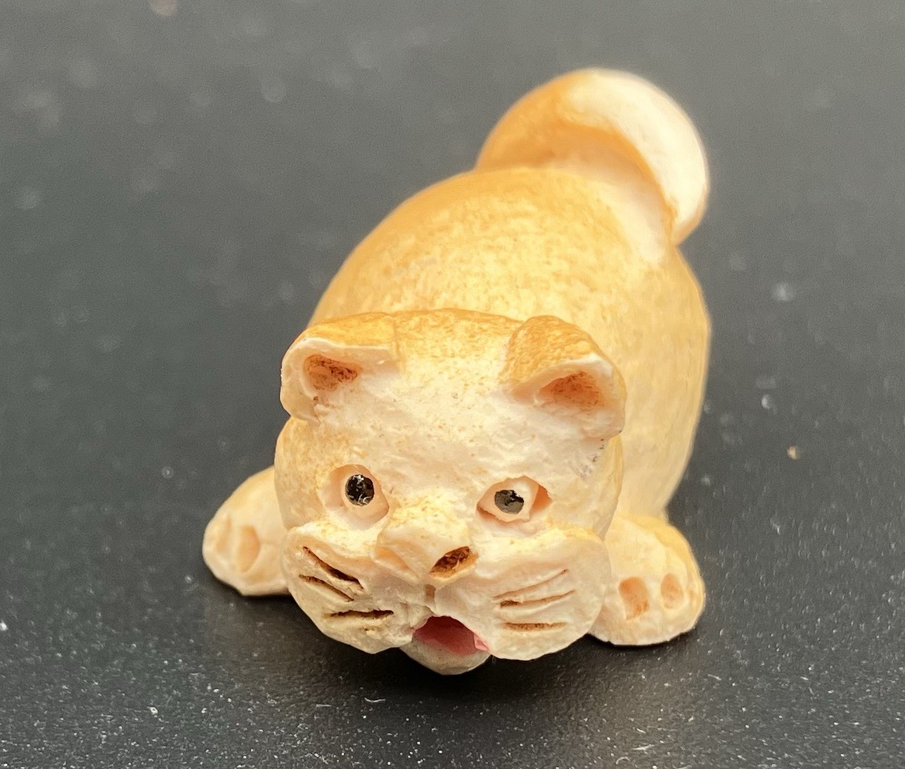 BIN - VTG Miniature Peter Fagan Collectible Yellow Cat Mouth Open ...