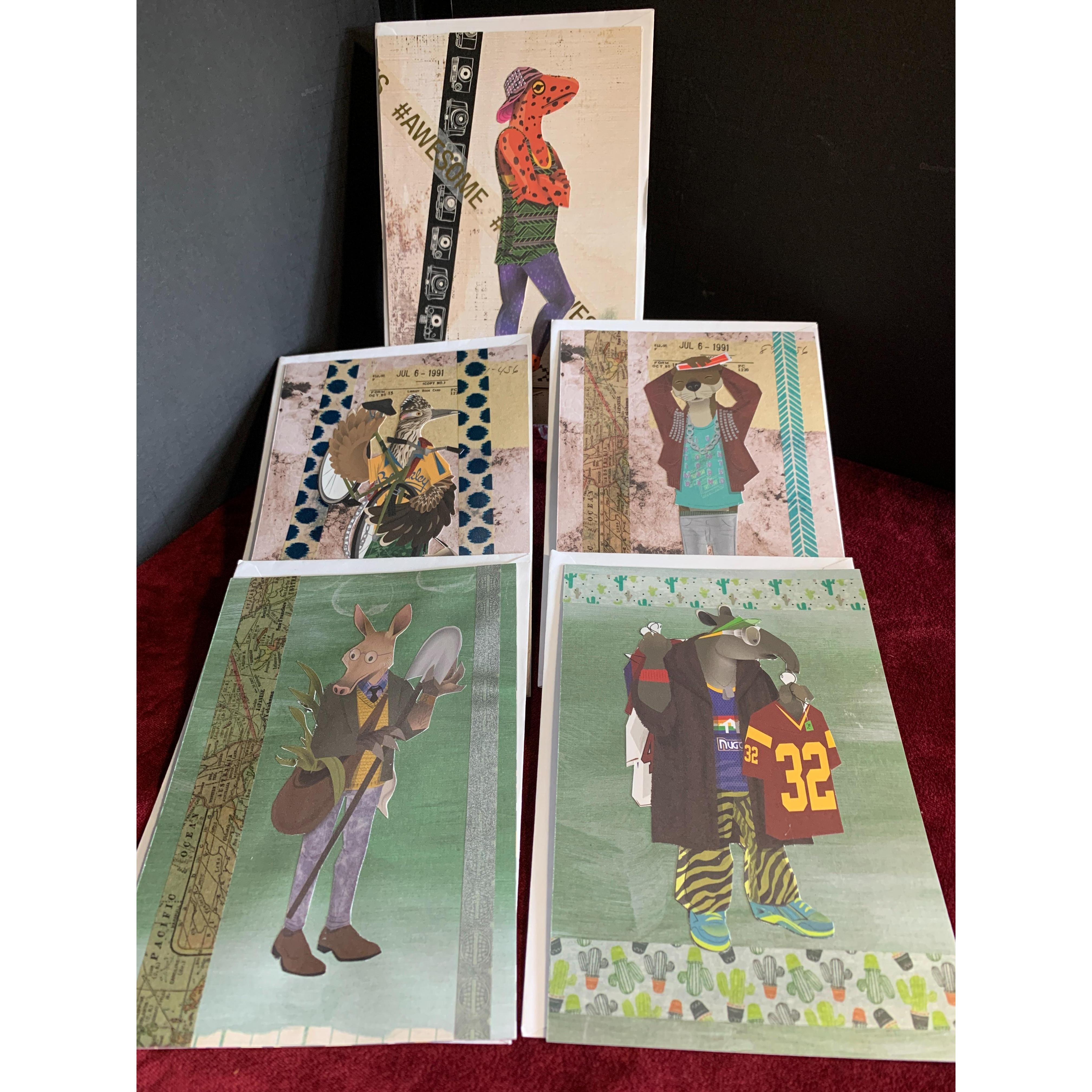 5 Animal Hipster Cards