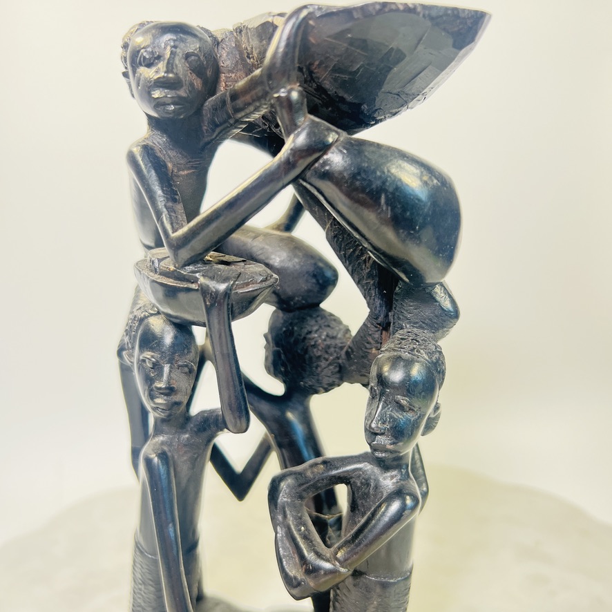 Hand-Carved Ebony Wood African Tree of Life Sculpture Tribal Art ...