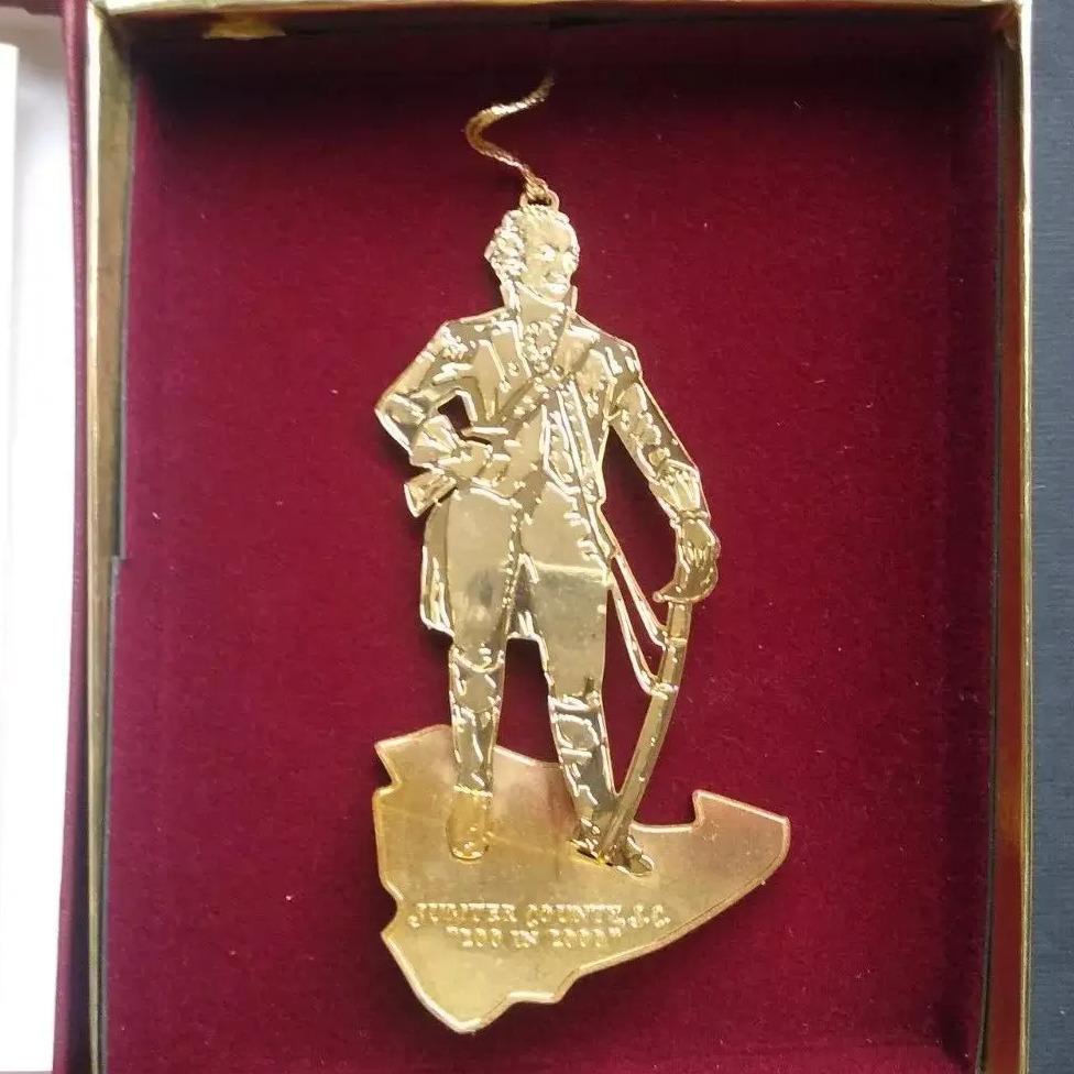 Sumter,South Carolina's 1999 General Thomas Sumter Ornament...24K Gold ...