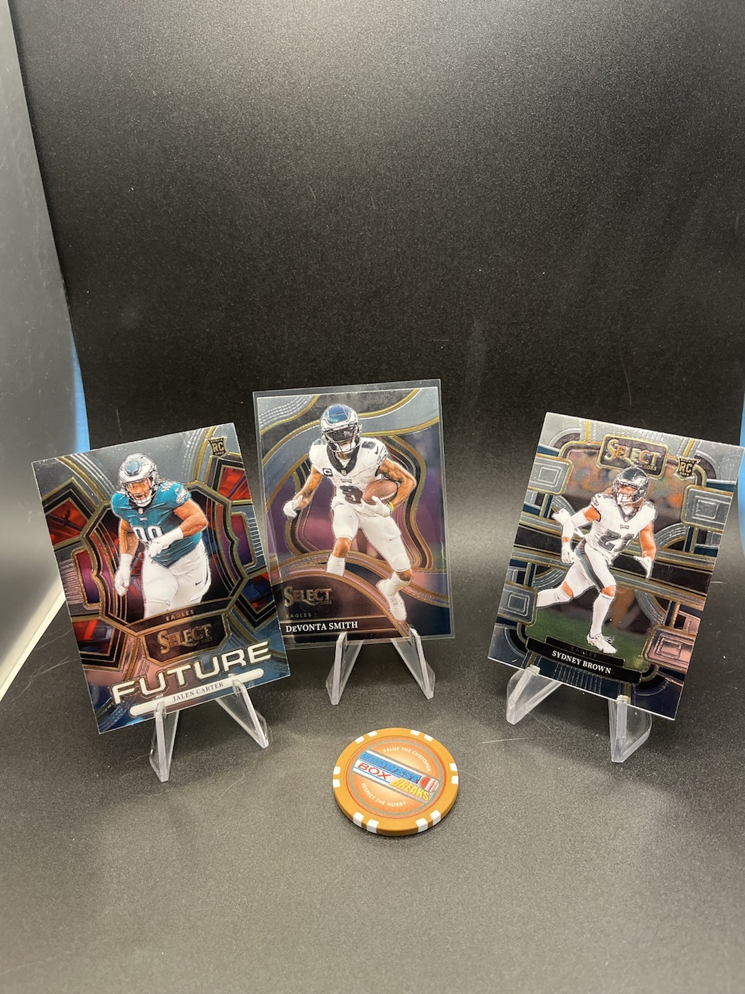 Philadelphia Eagles 3-card Football Card Lot 2023 Select