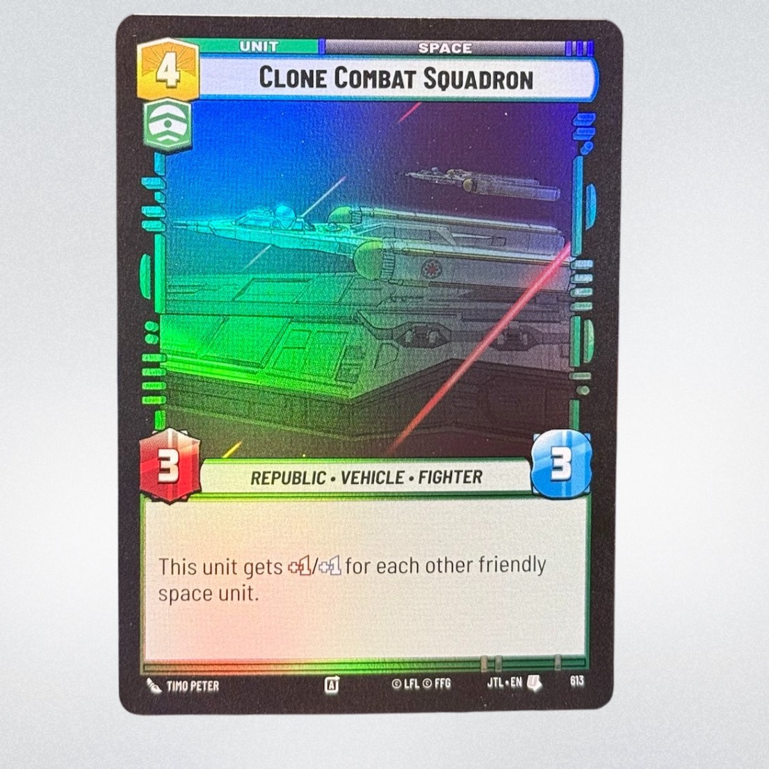 CLONE COMBAT SQUADRON STAR WARS UNLIMITED CGC JTL UNC FOIL CARD ...