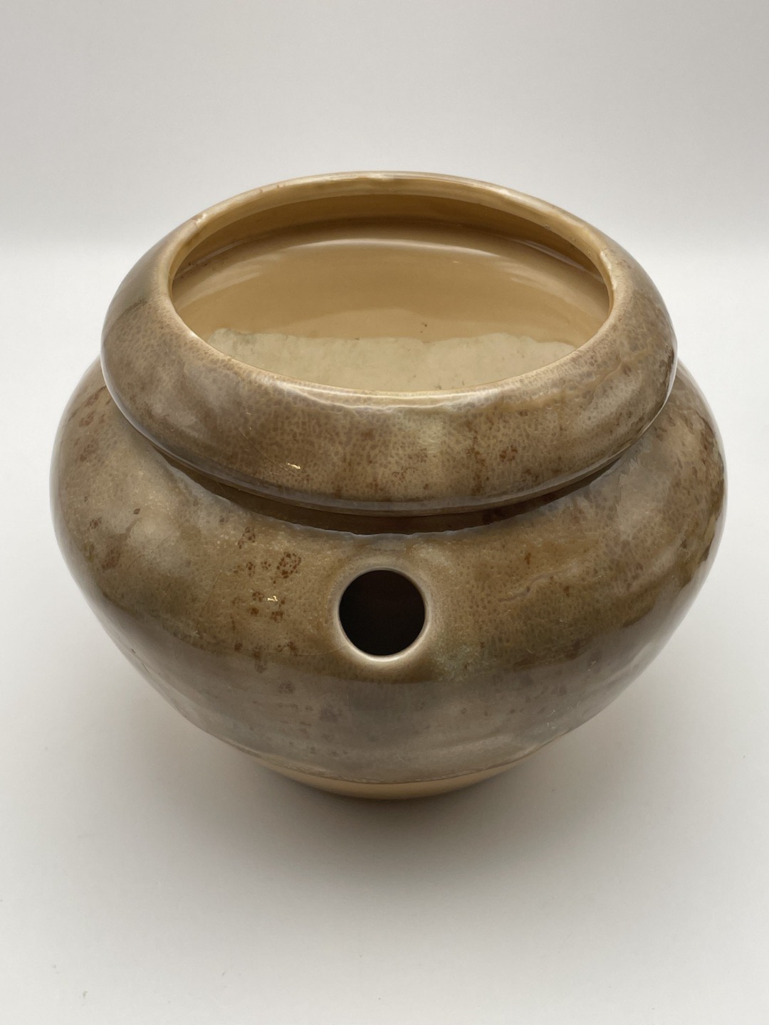 The Violet Pot - Vintage 1997 Brown/Gold Self-Watering African Violet Planter