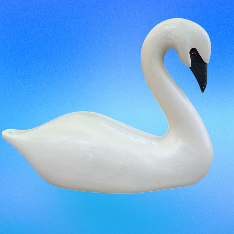 21. Primitive White Wood Swan figurine/home decor/swan figurine/Home ...