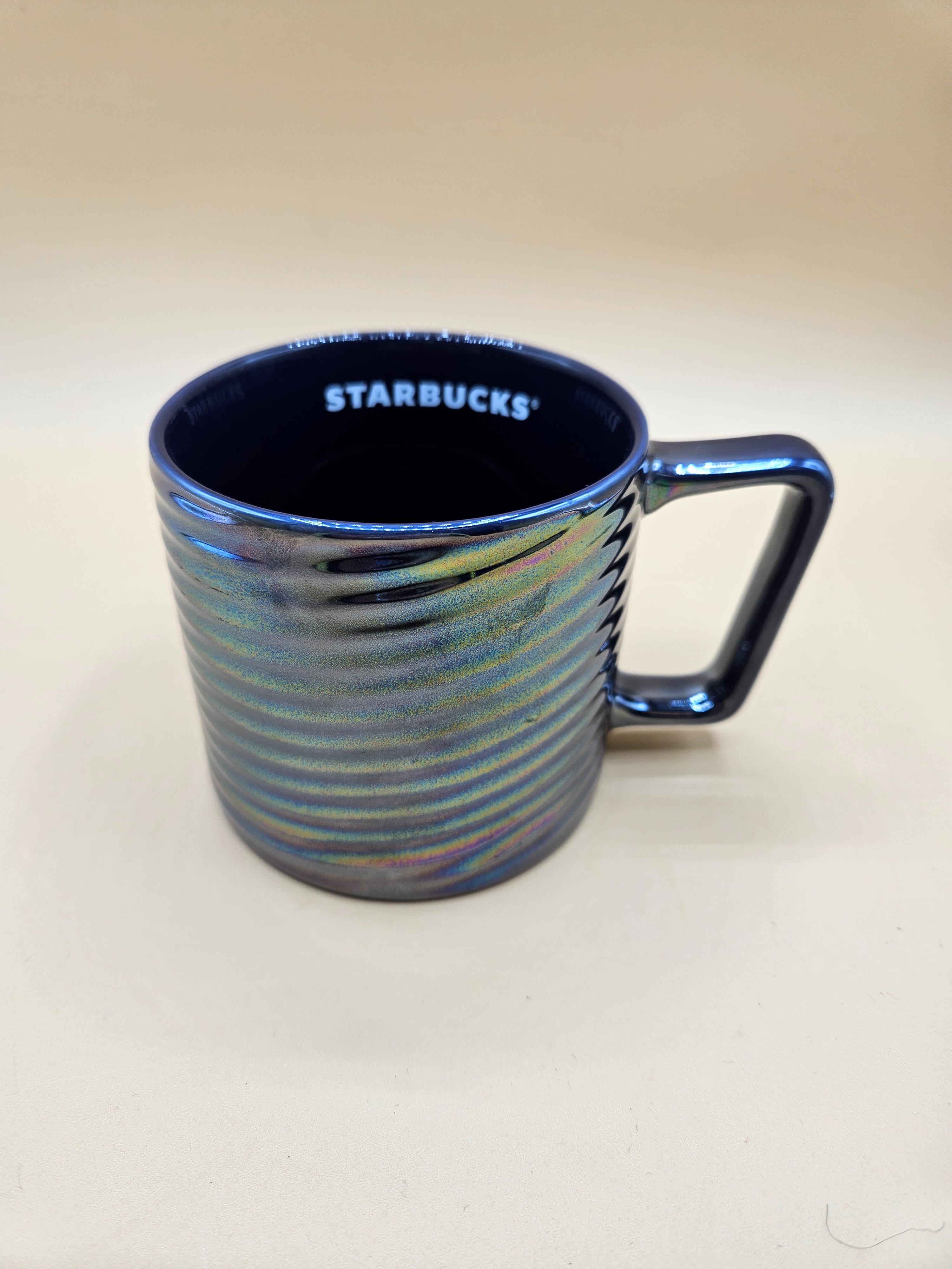 Iridescent Blue Purple Starbucks Ribbed Mug