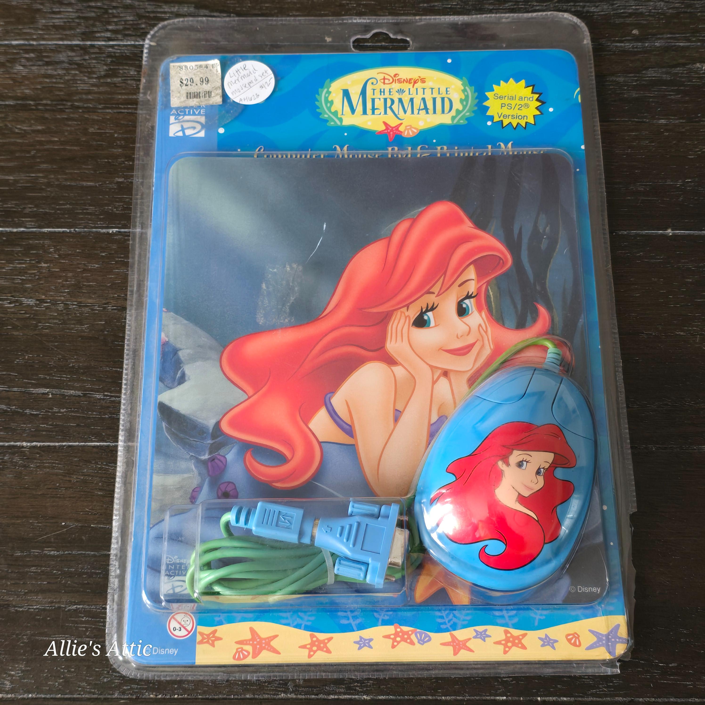 Disney Little Mermaid Ariel Computer Mouse Pad Set Vintage 90s New Old ...