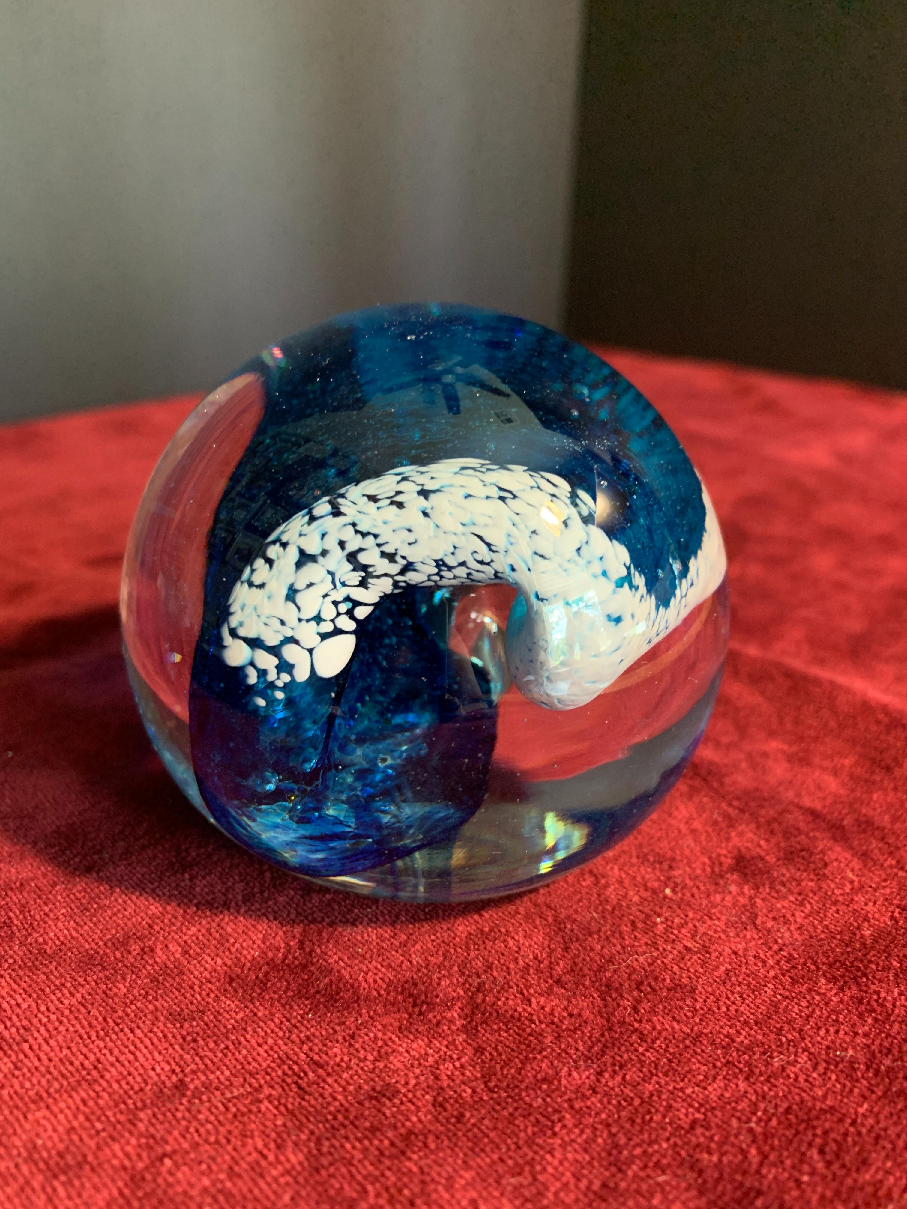Ocean Wave Signed Paperweight