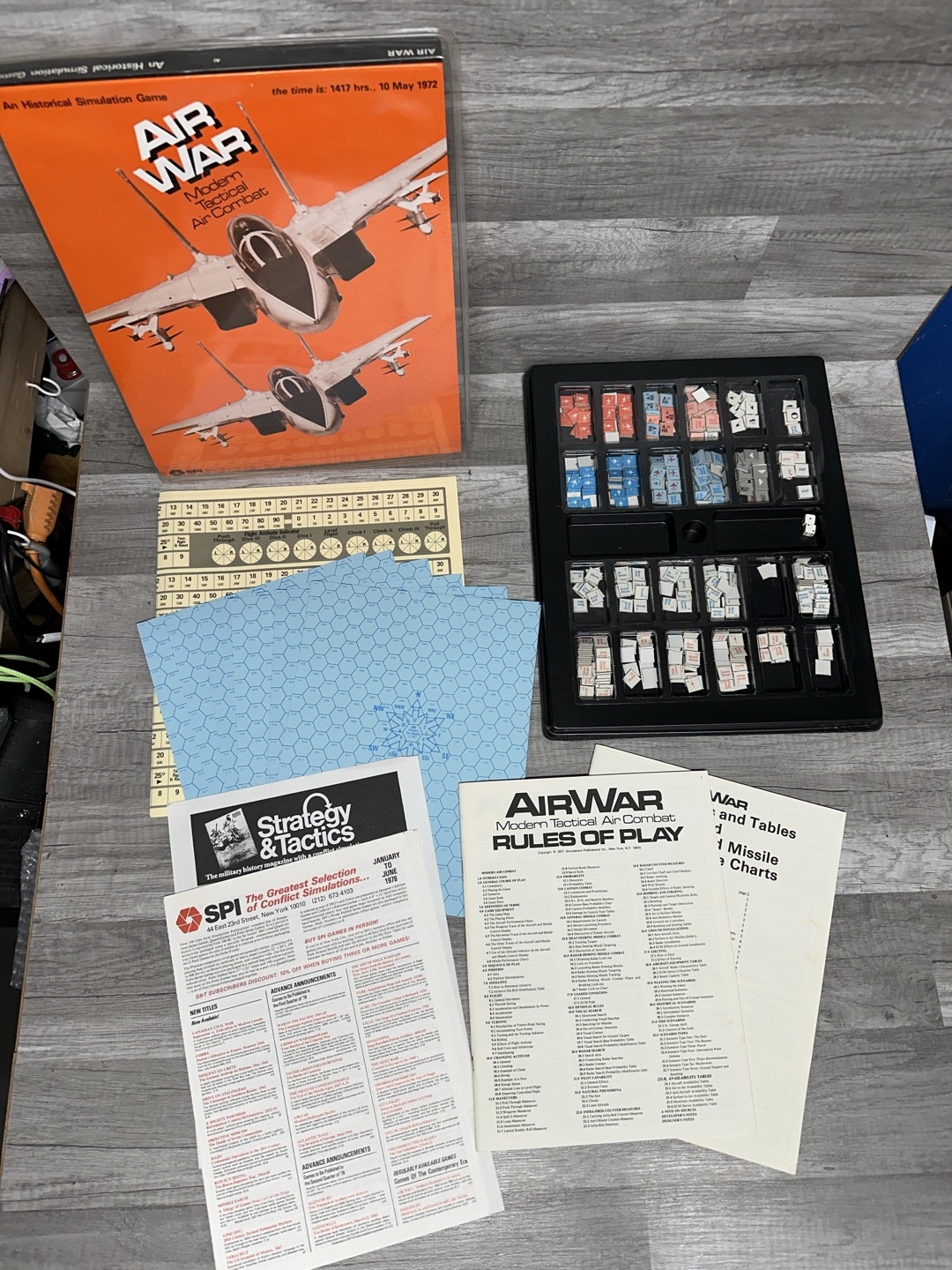 VINTAGE AIR WAR Modern Tactical Air Combat Board Game Completeness Unknown