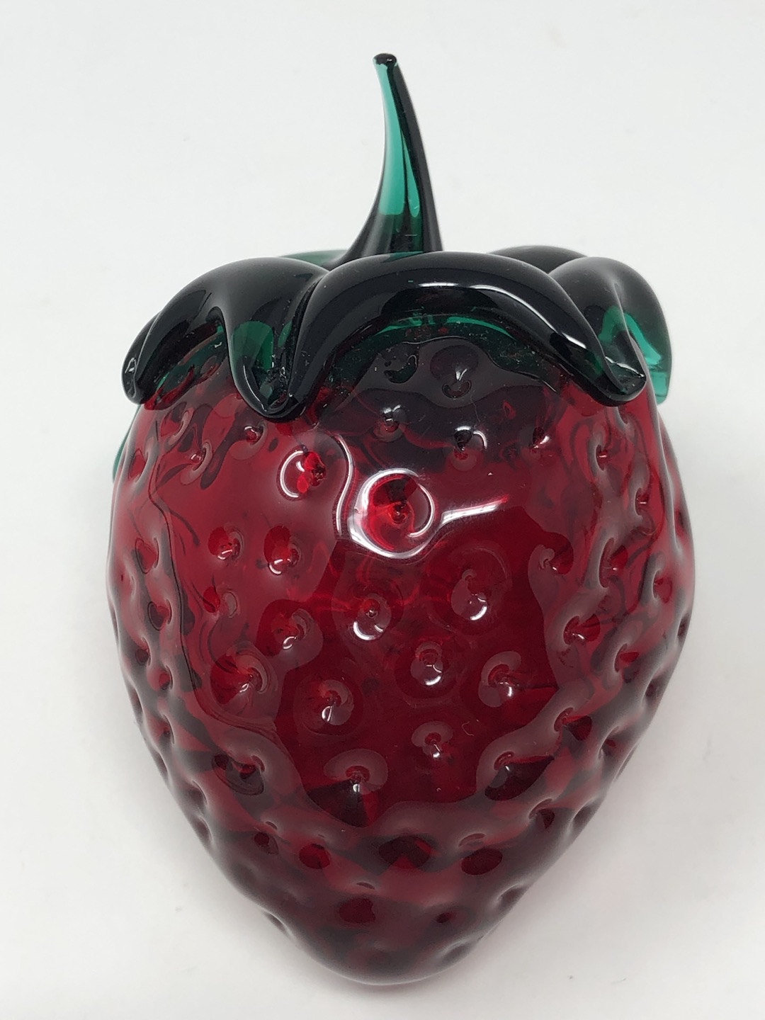 Blenko Red Strawberry with Original Sticker