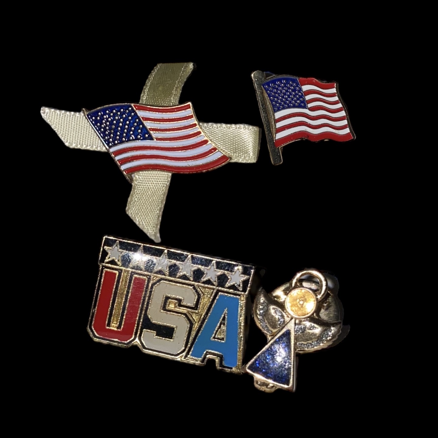 Set Of 4 Patriotic Pins