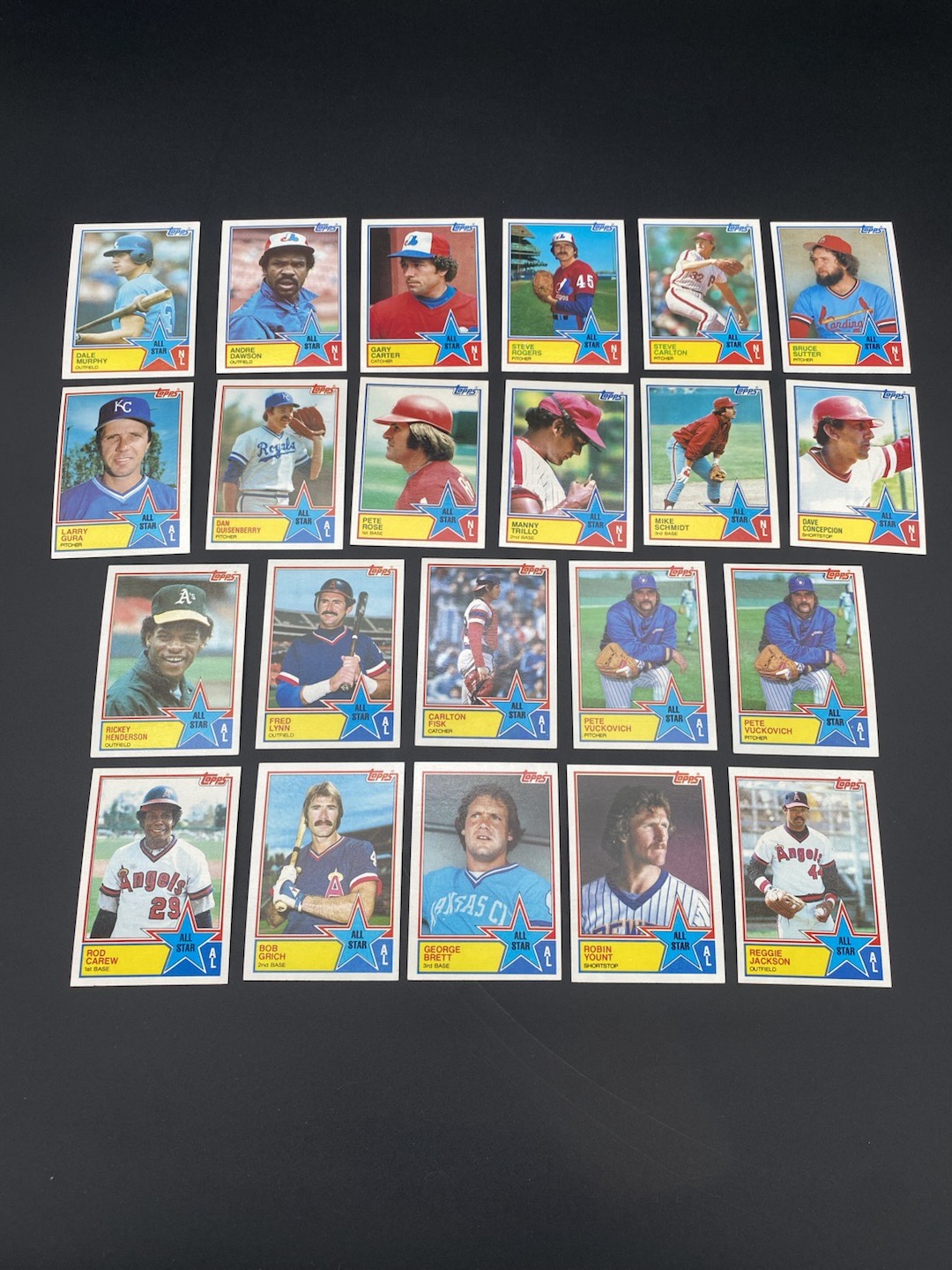 Topps 1983 MLB All Stars Lot of 21 Different Trading Cards