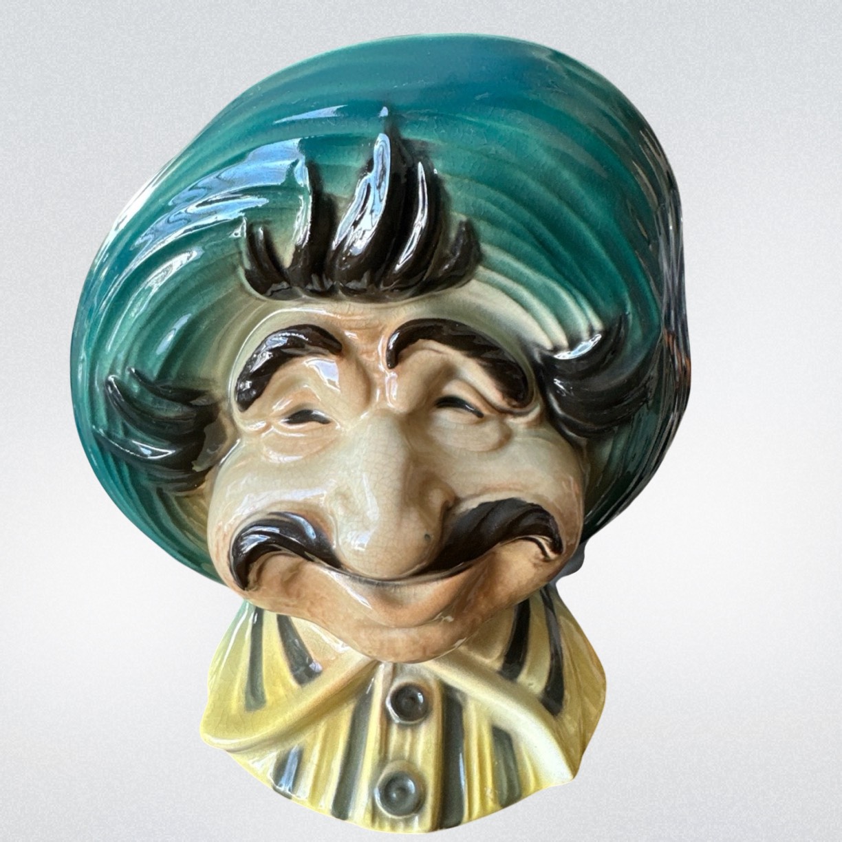 Royal Copley Planter Anthony Tony Priolo Mexican Head Vase Smiling Man