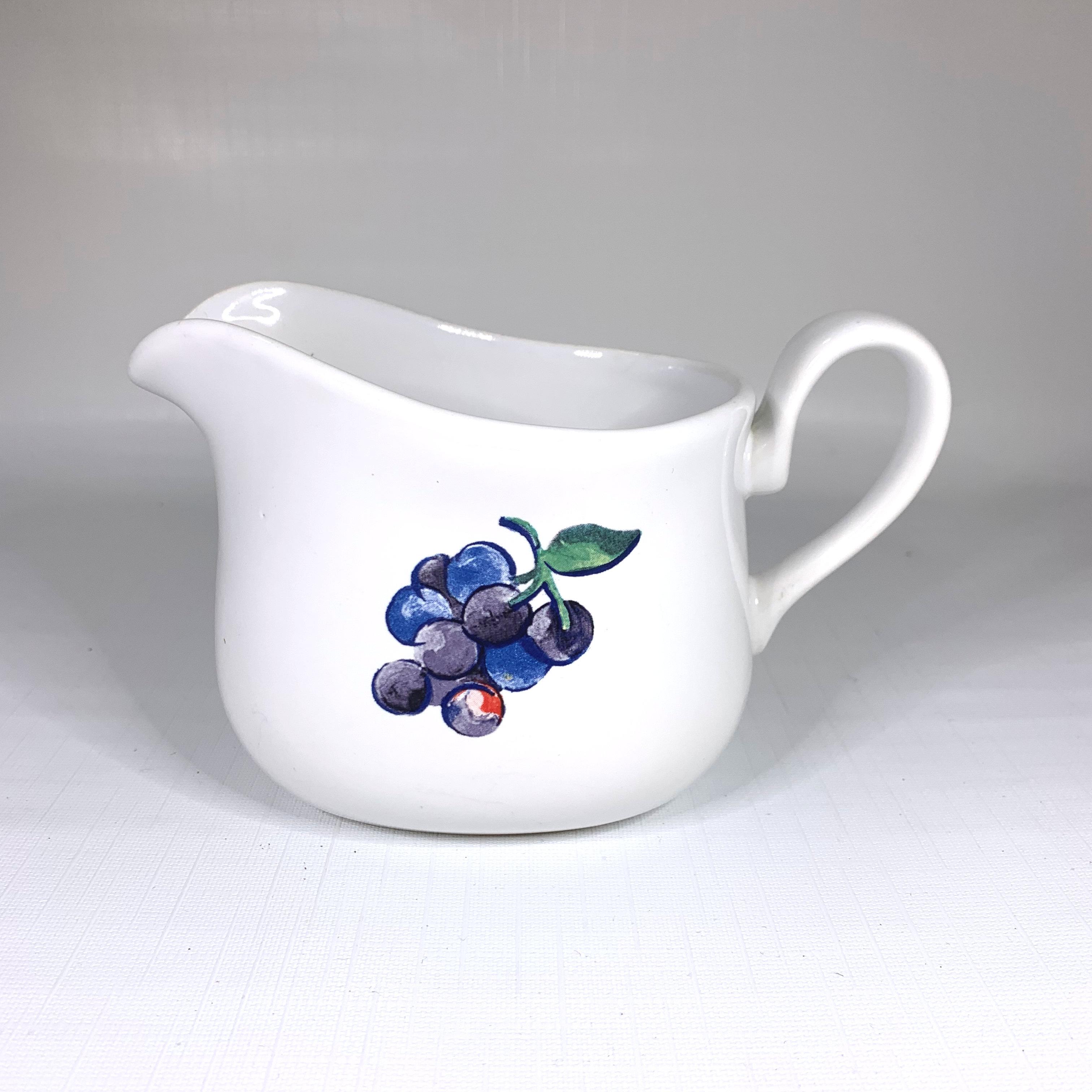 Corning Ware Fruit Gravy Boat Vintage Grapes Farmhouse Country 1980s