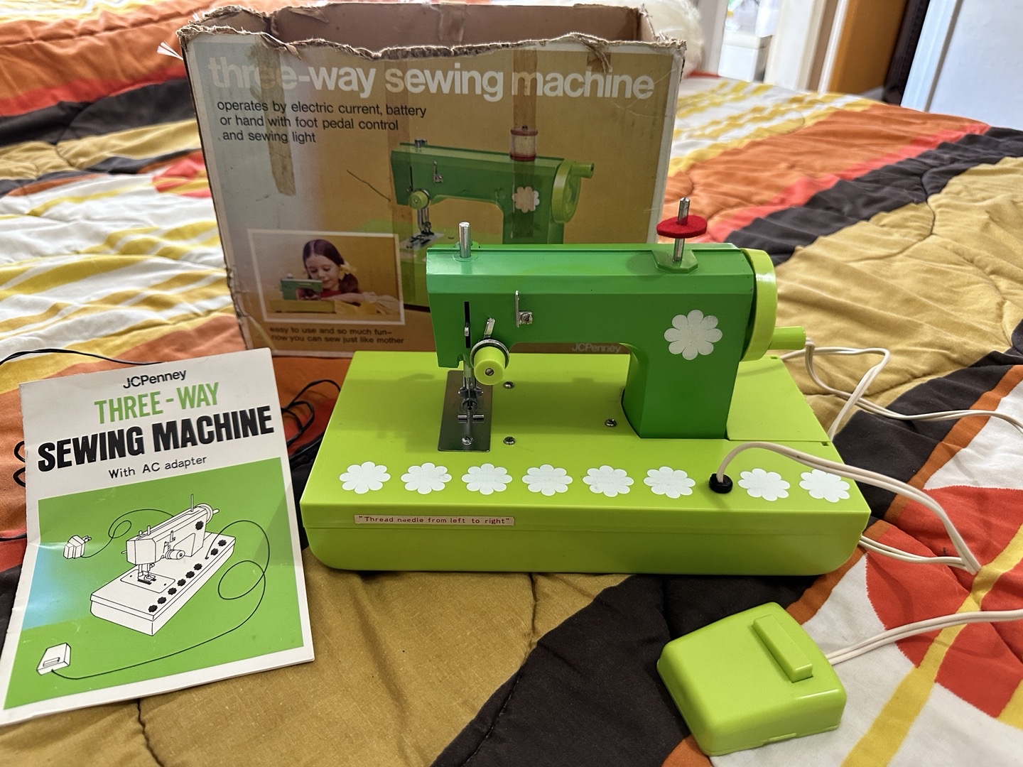 JCPenney Green Sewing Machine
