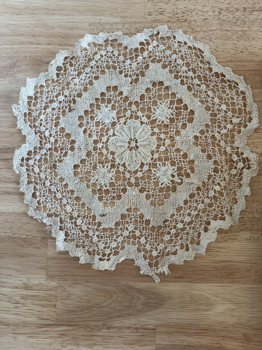 Vintage Table Tatted Doily