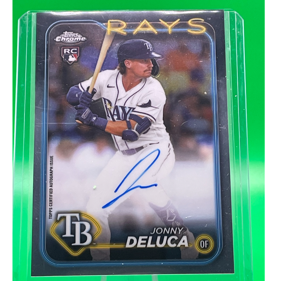 Jonny DeLuca 2024 Topps Chrome RC Auto Tampa Bay Rays
