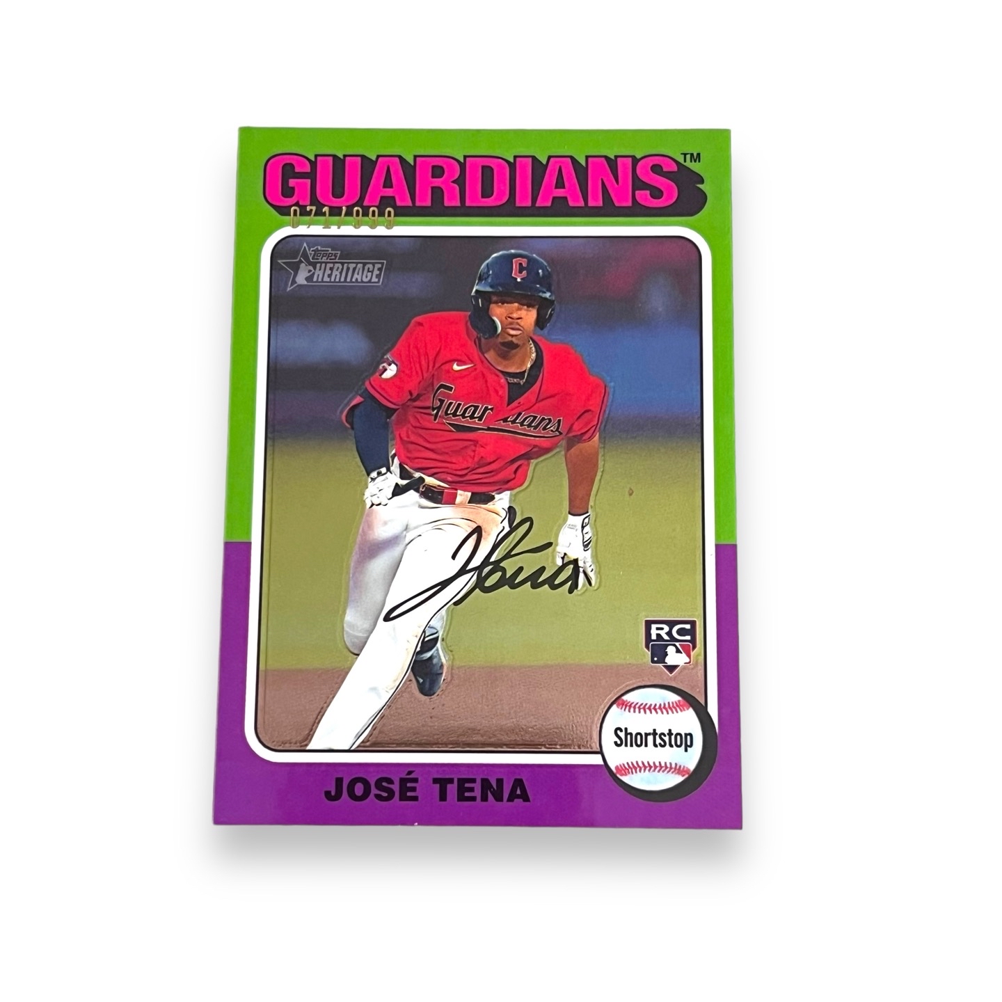 Jose Tena Chrome RC 71/999 2024 Topps Heritage #227 Washington Nationals