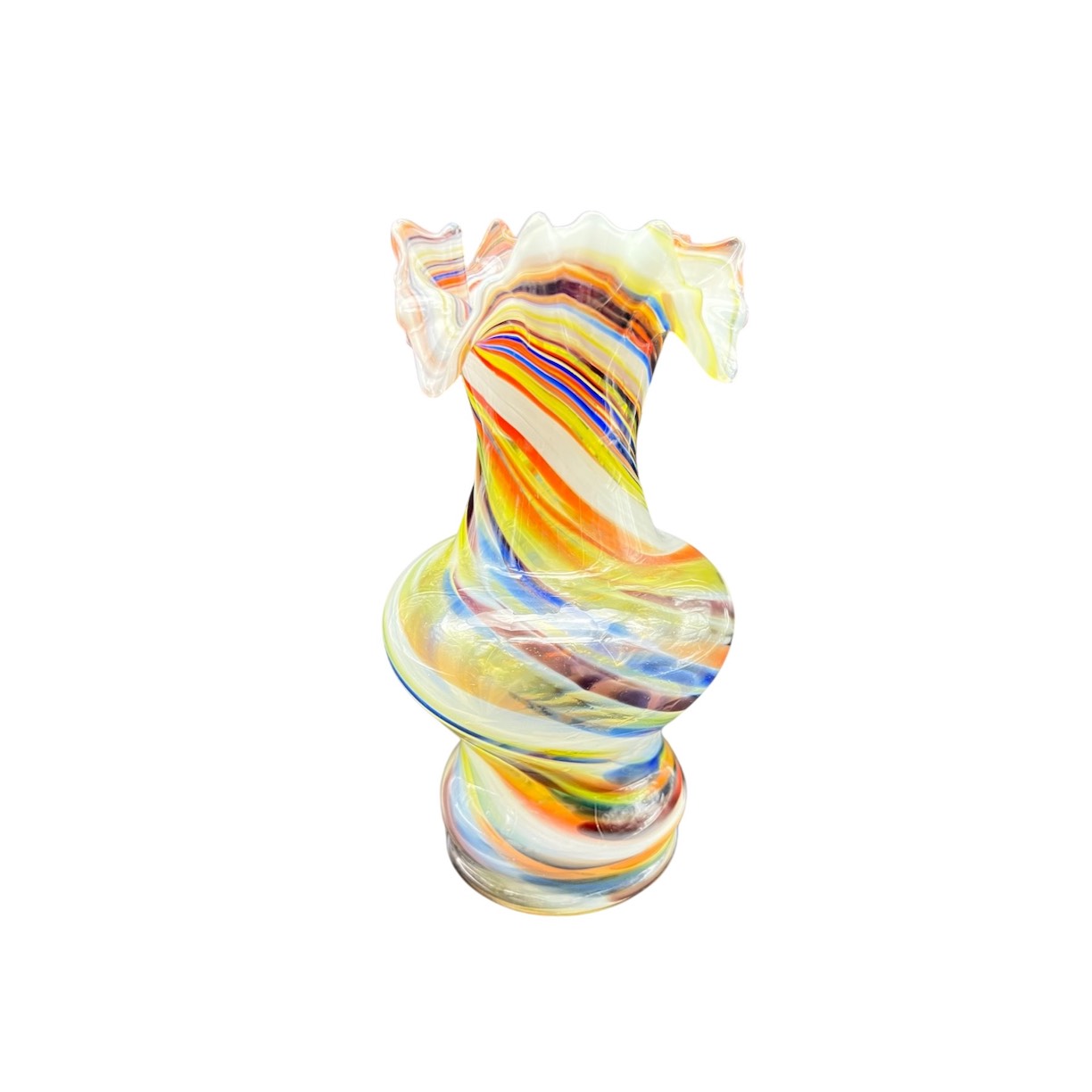 8” BLOWN GLASS VASE By Ozark Art Glass, Arkansas USA