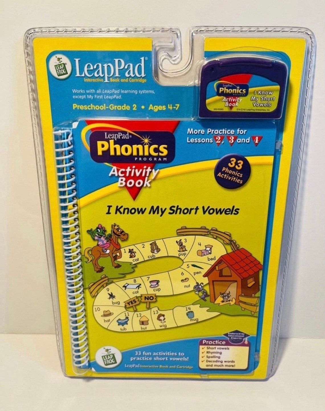LeapFrog LeapPad Phonics Program Activity Book I Know My Short Vowels