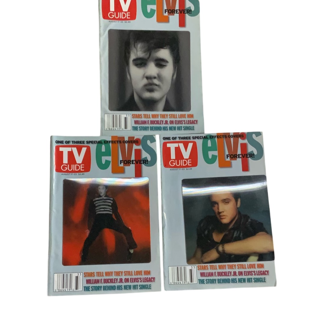 5” By 7” Vintage Elvis Presley Hologram 3D Collectible TV GUIDE ...