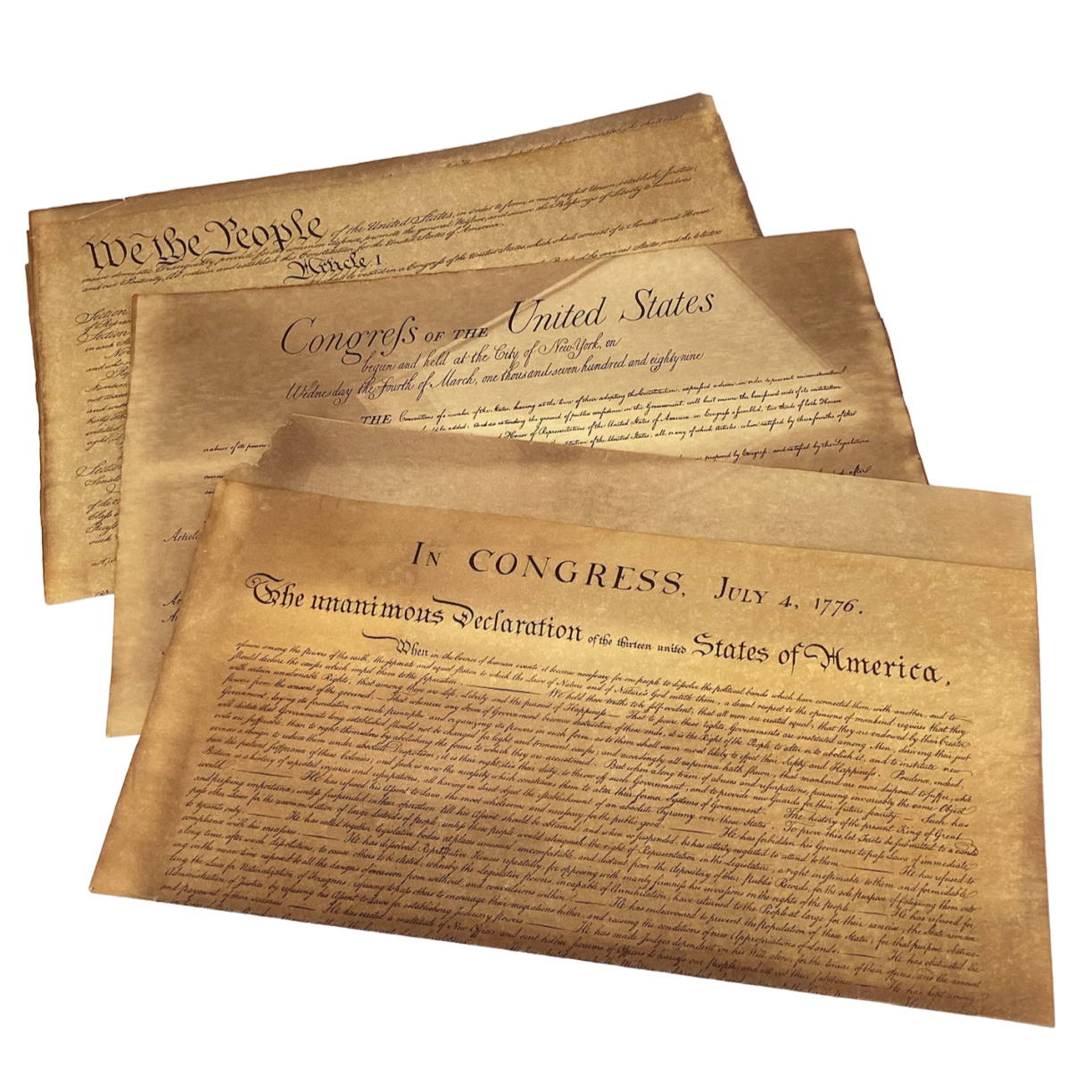 Constitution, Bill Of Rights & Declaration Of Independence Reproduction ...