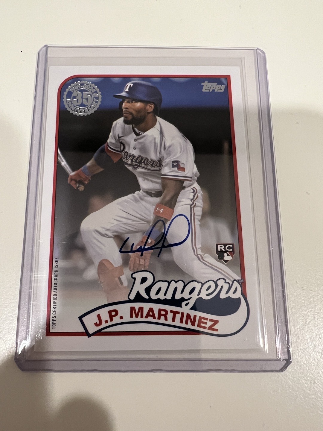 JP Martinez RC 1989 Auto Texas Rangers