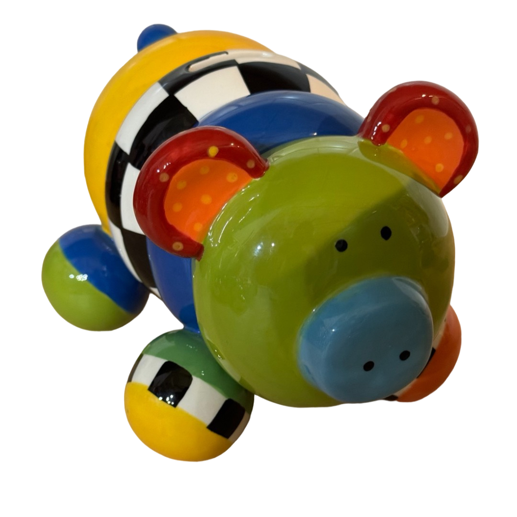 Colorful Piggy Bank By Art Meets Craft Inc