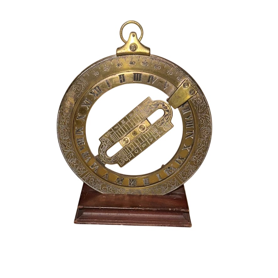 Franklin Mint Brass Universal Equinoctial Ring Dial Vtg 1987 Time Piece ...