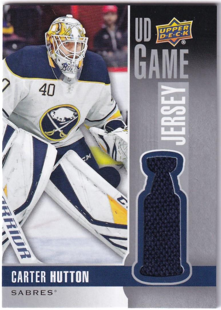 2019-20 Upper Deck Game Jerseys #GJCA Carter Hutton Buffalo Sabres ...