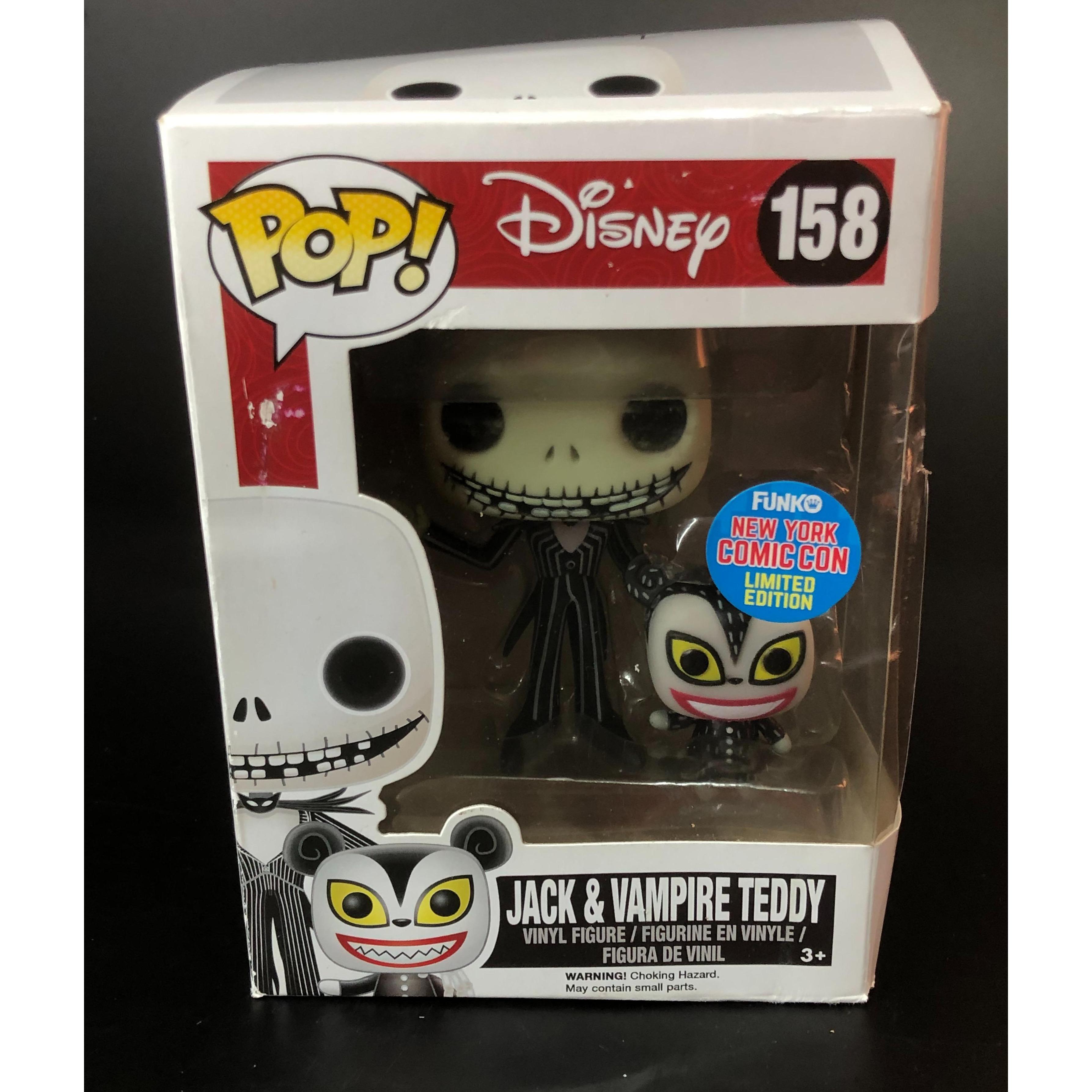 Funko Pop Jack Skellington & Vampire Teddy Disney 158 New York Comic ...
