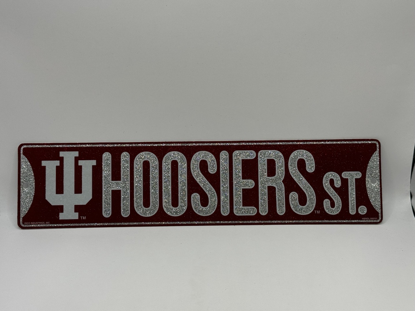 INDIANA HOOSIERS ~ Wall Display 3.75" x 16" Plastic Street Sign ...