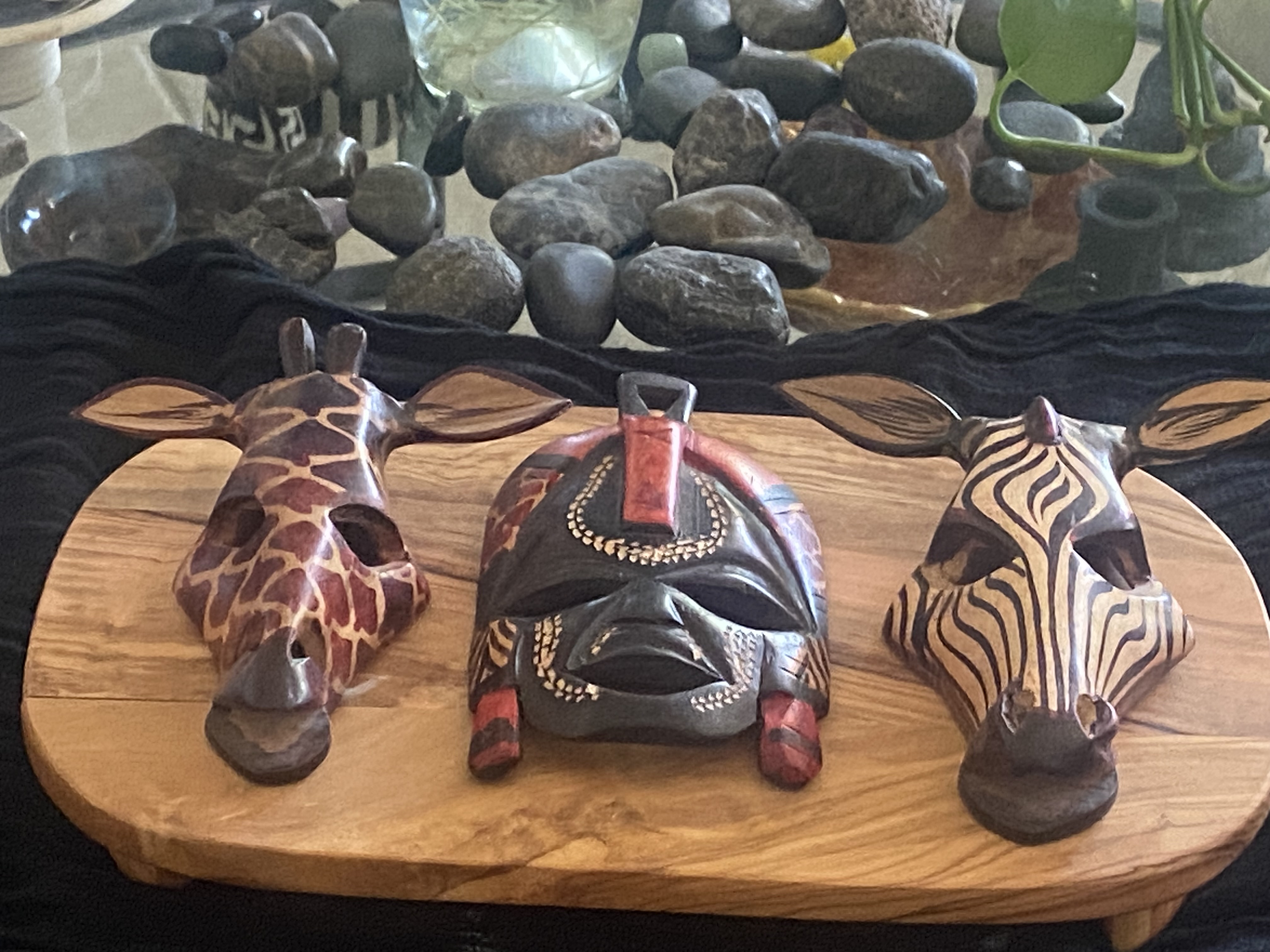 African Style Wall Decor Masks, 5"