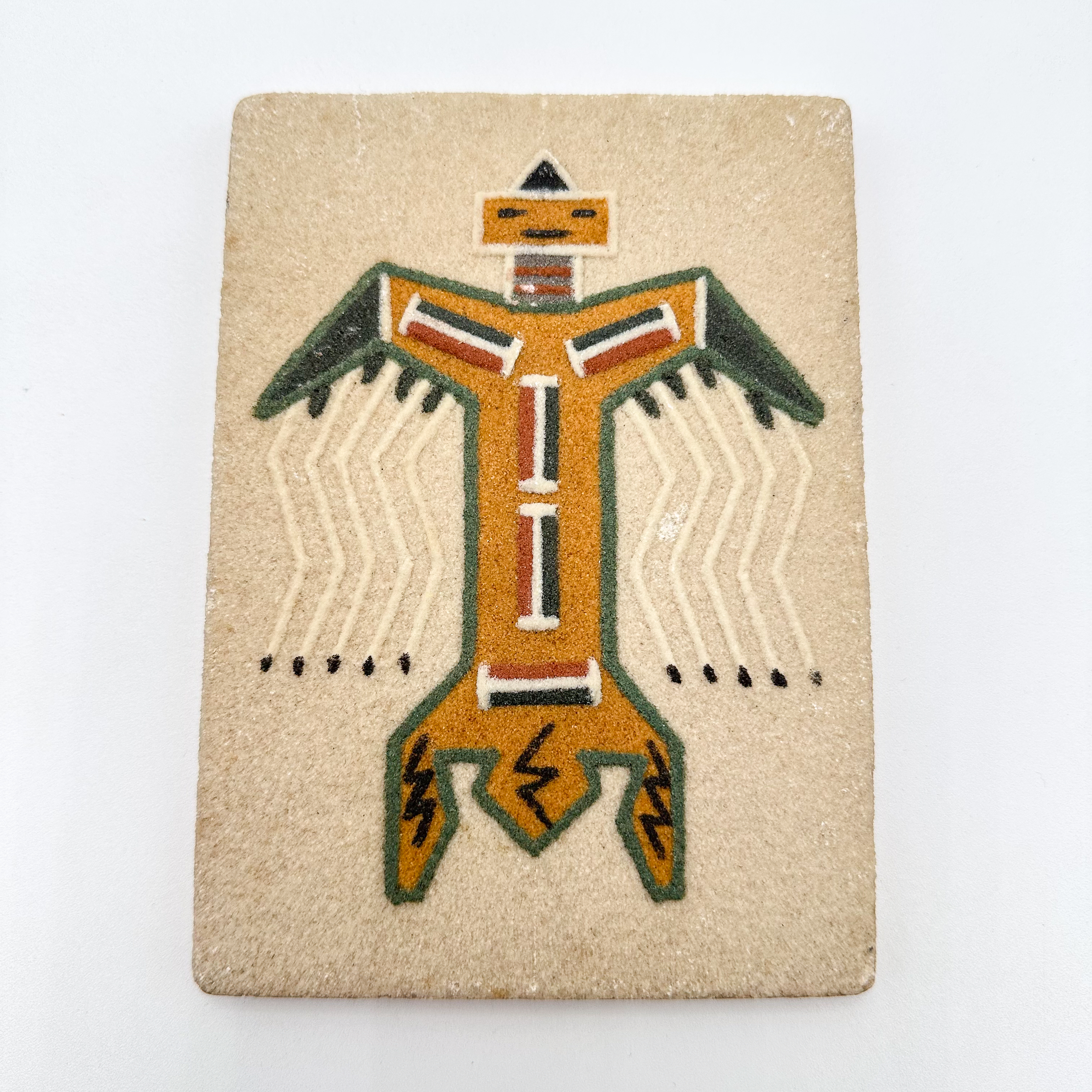 Big Thunder Native American Navajo Sand Art 5 x 7" B25