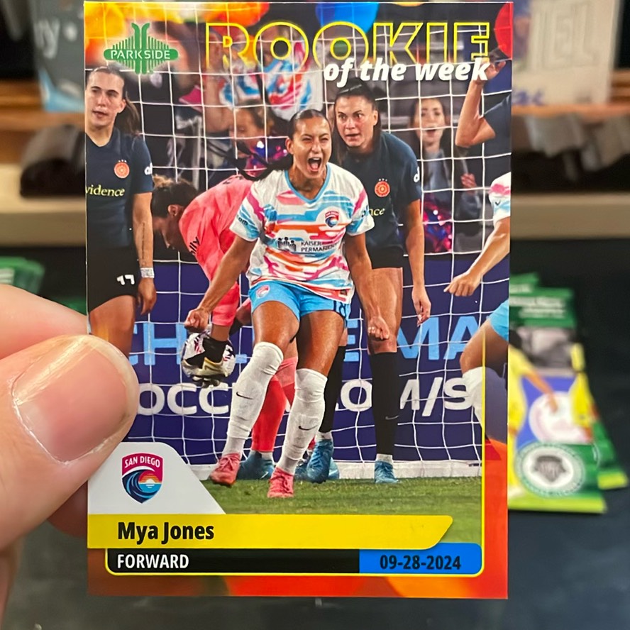 Mya Jones Rookie of the Week Exclusive /260 Made Soccer Card San Diego Wave